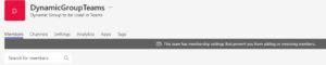 Microsoft Teams – Converting a Team Membership from Static to Dynamic ...